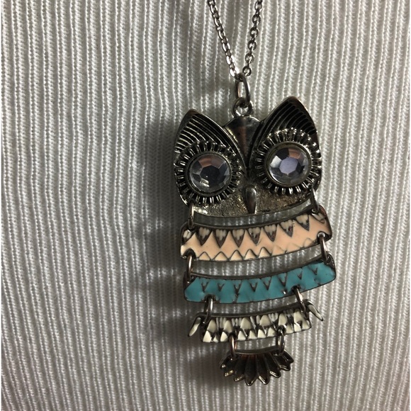 Vintage | Jewelry | Vintage Owl Necklace Articulated Long Chain | Poshmark